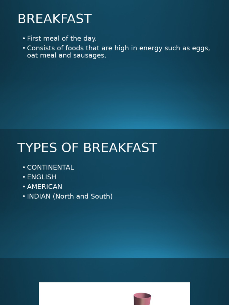 Breakfast Types and Set Up | PDF | Meal | Fruit Preserves