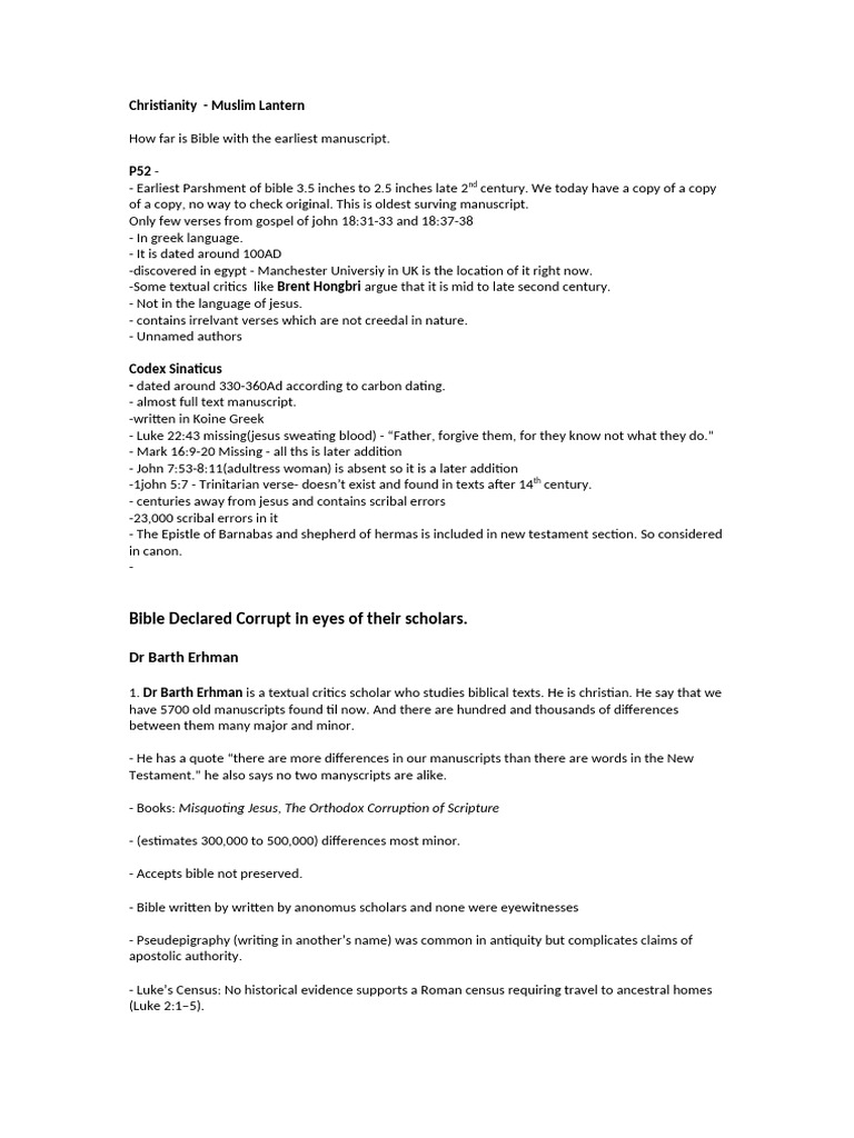 Christianity Textual Critisim | PDF | Jesus | New Testament