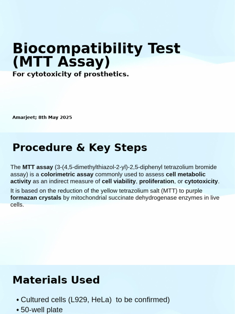 Biocompatibility Test | PDF