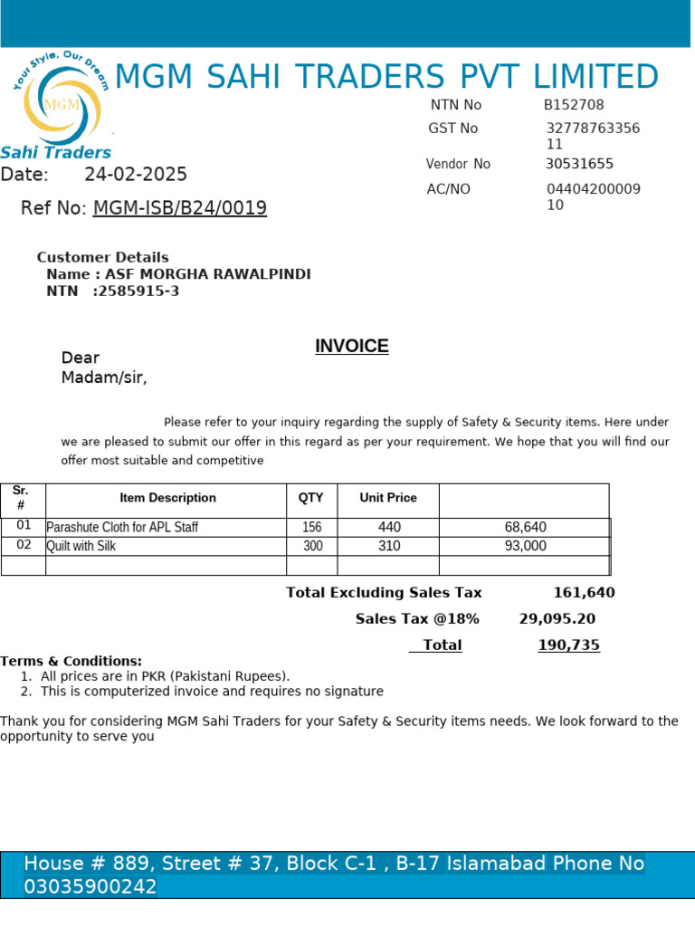 Invoice template | PDF