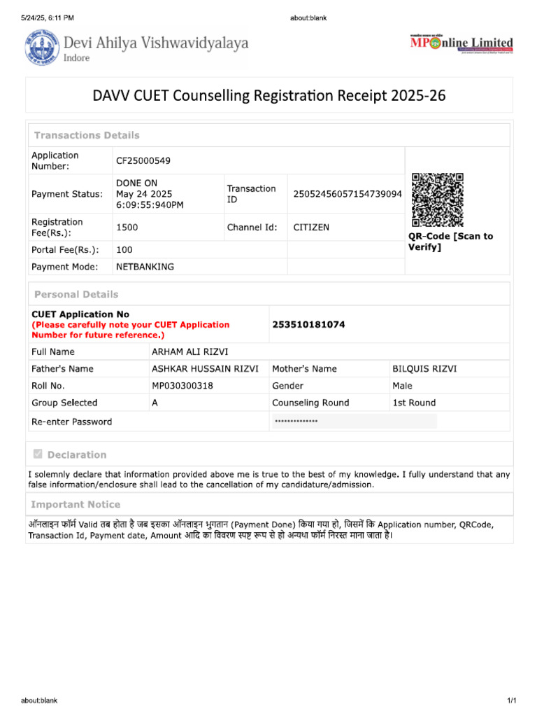 Davv Admission | PDF