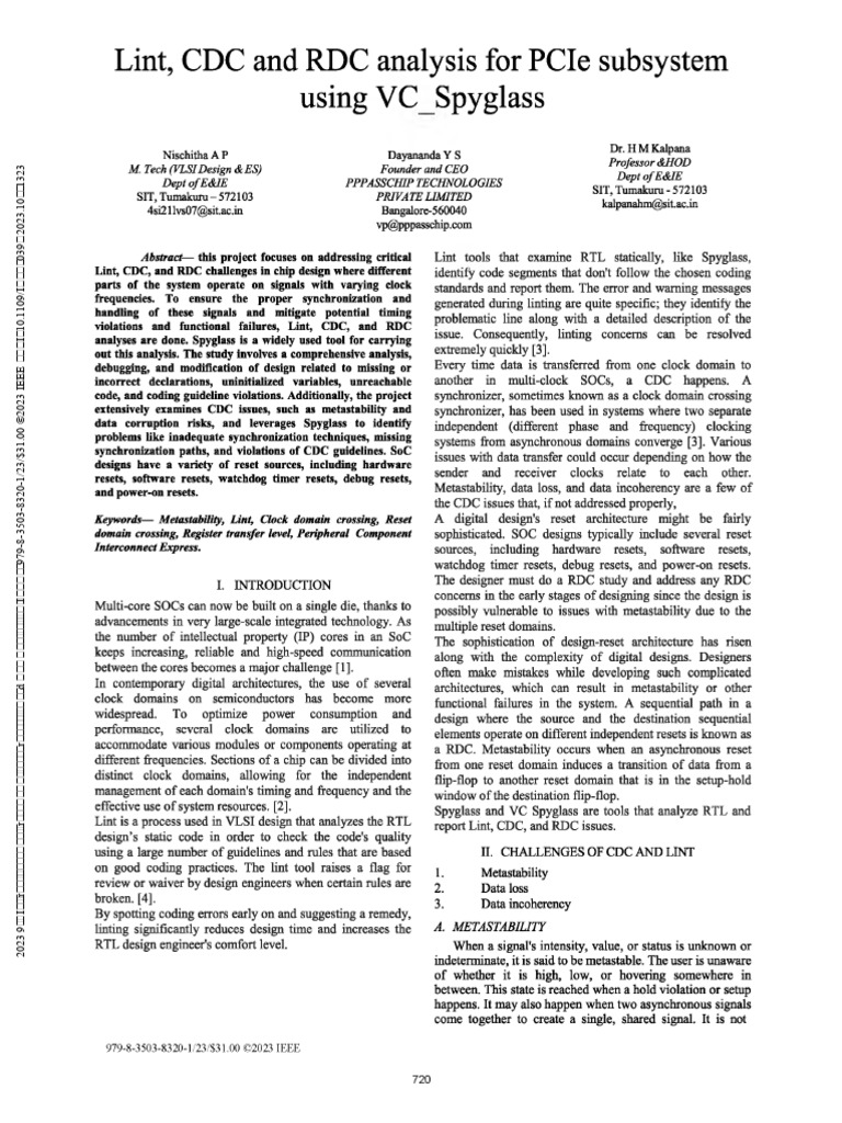 Lint and CDC Analysis in PCIe Design | PDF | Hardware Description ...
