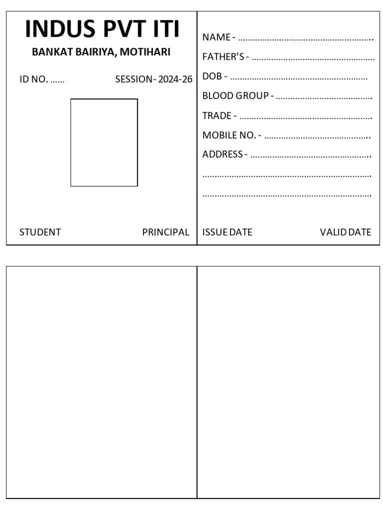 Indus PVT Iti Id Card | PDF