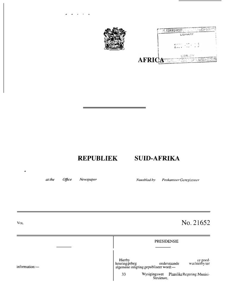 Local Government Structures Act Amendment | PDF | Real Estate Appraisal ...