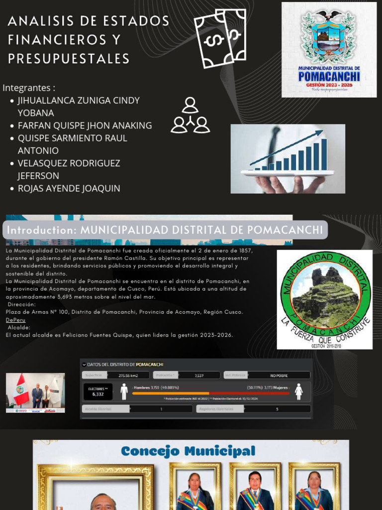 Análisis Estados Presupuestales y Financieros Municipalidad Pomacanchi ...