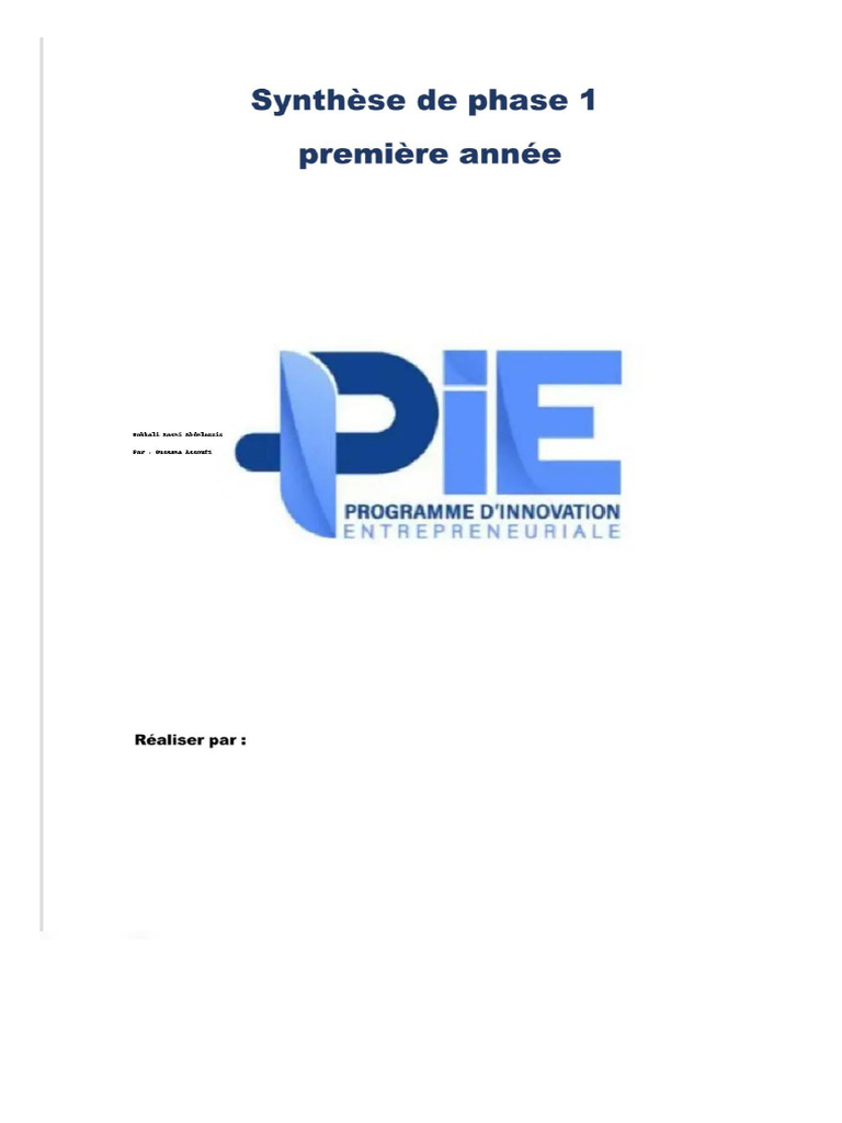 Bakkali Oussama Entrepreneuriat | PDF