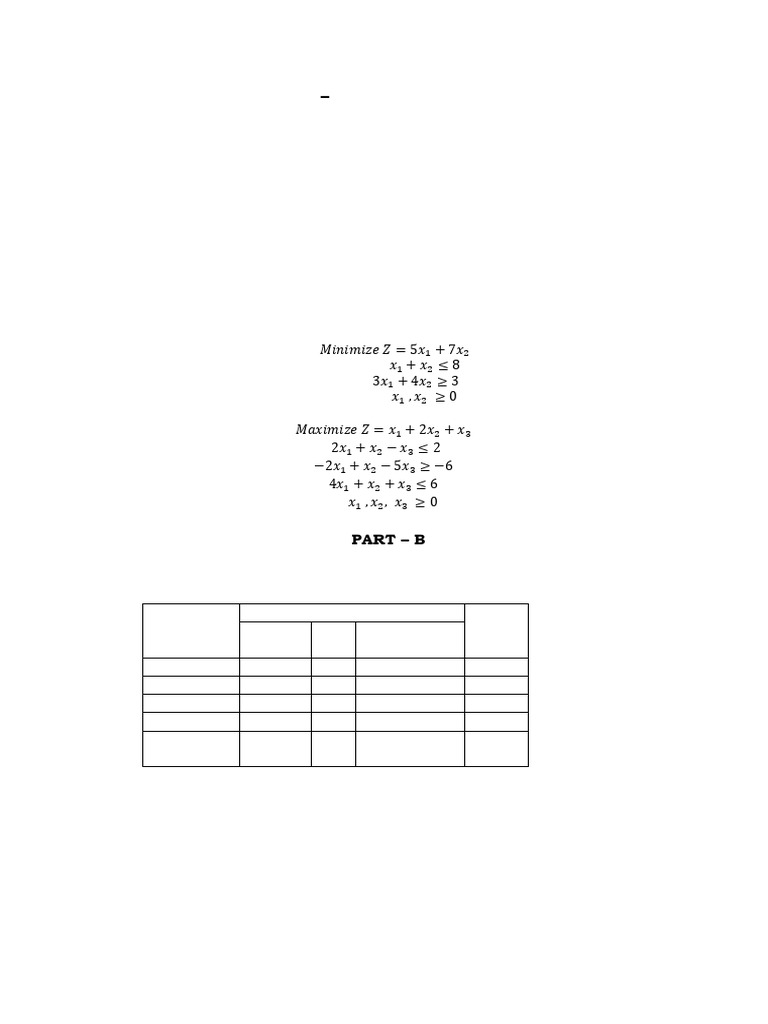 23MA1407 - Operations Research QB (1) | PDF | Linear Programming | Algorithms And Data Structures