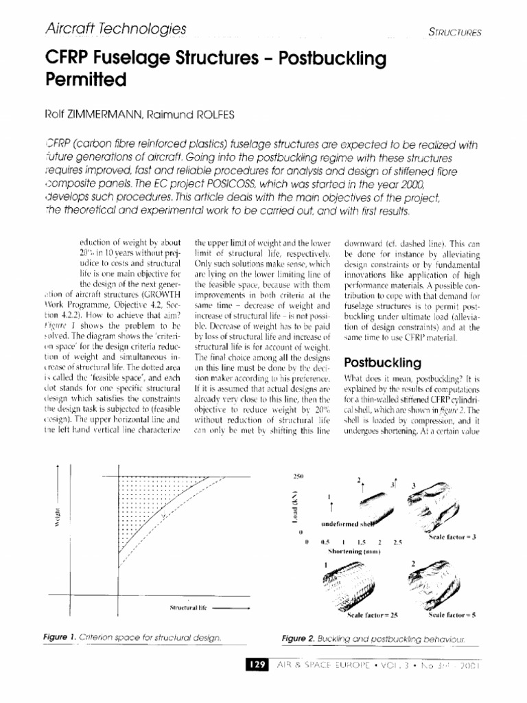 CFRP Fuselage Structures - Postbuckling Permitted | PDF | Buckling | Mechanical Engineering