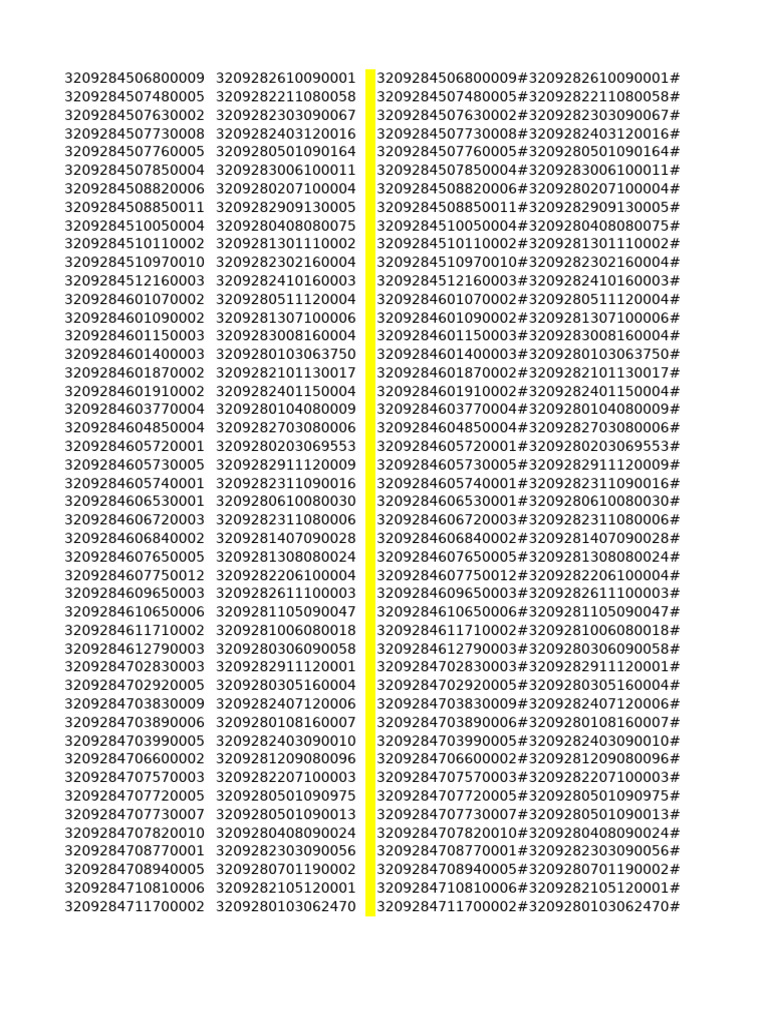 Document of Numeric Codes List | PDF