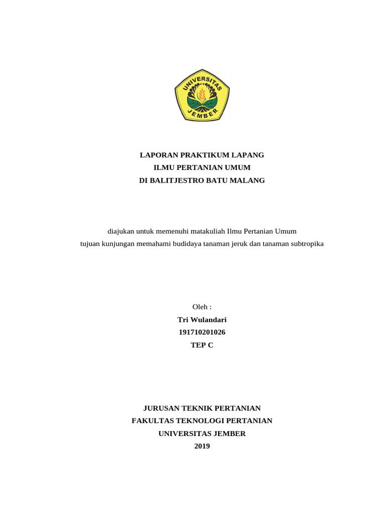 Laporan Praktikum Lapang | PDF