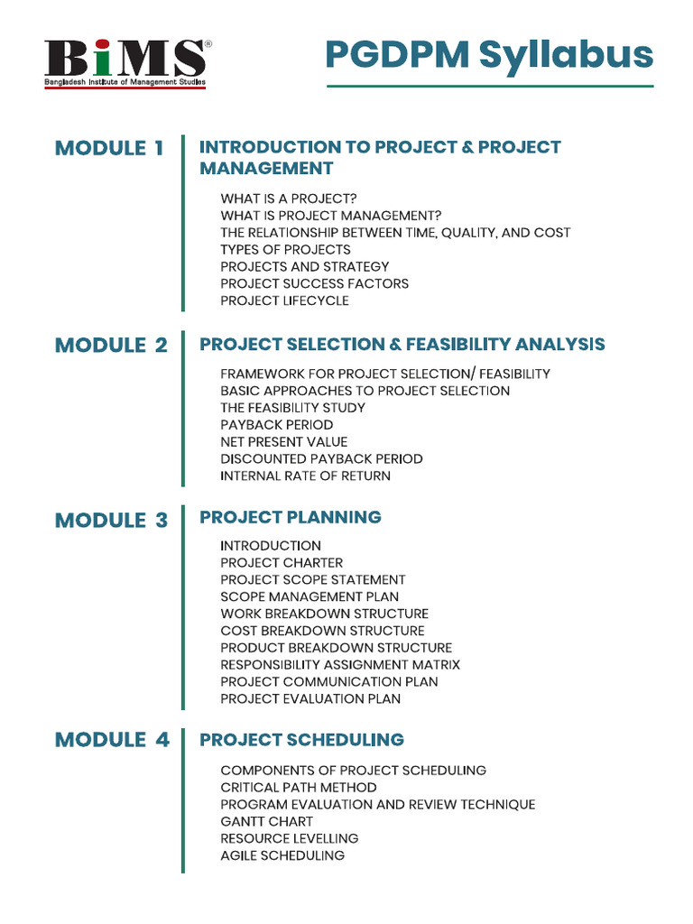 PGDPM Syllabus | PDF