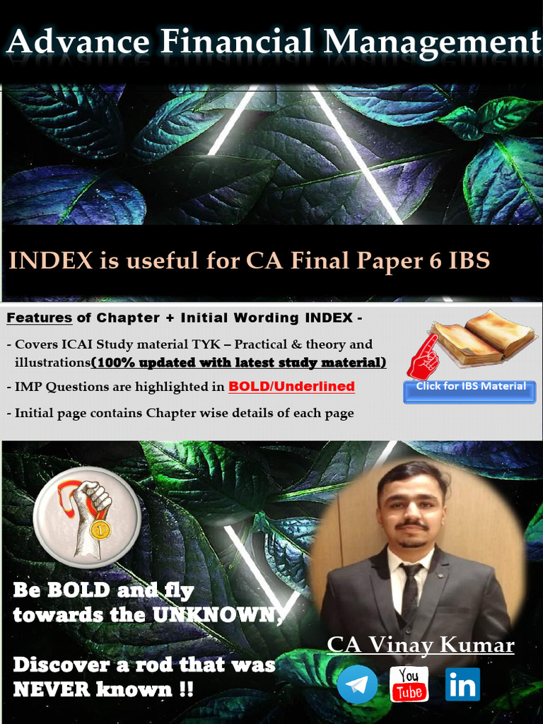 Afm Index Chapter Wise | PDF | Capital Asset Pricing Model | Net ...