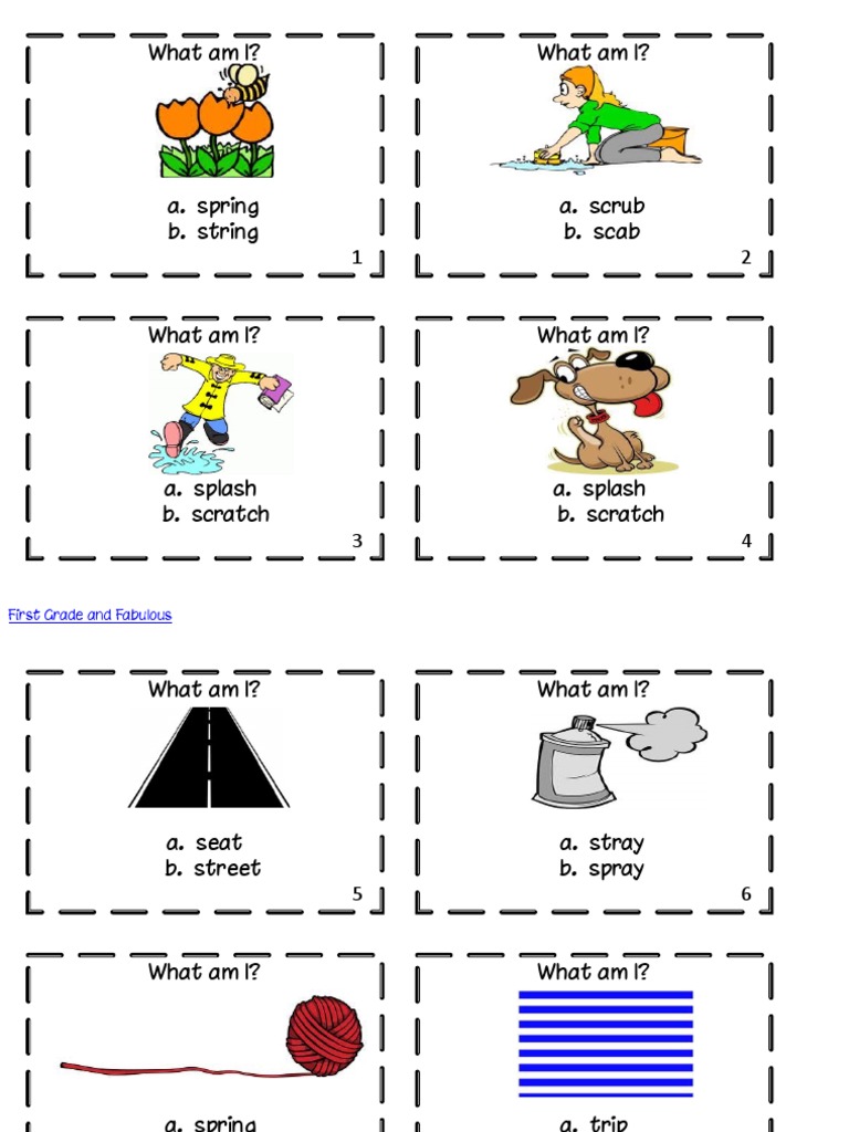 3 Letter S Blend Task Cards | PDF