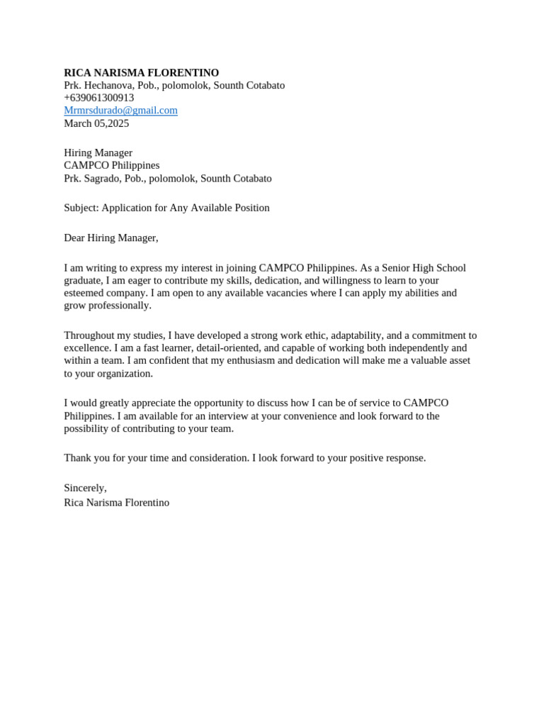 Application Rica | PDF