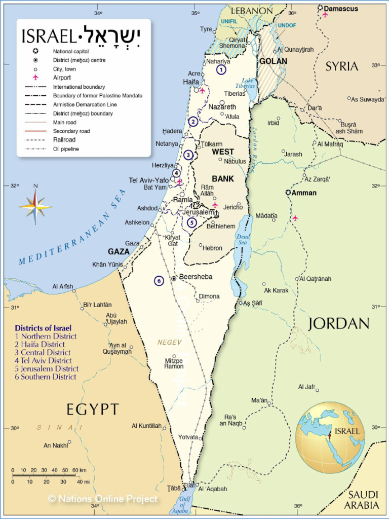 Israel On Map PDF | PDF