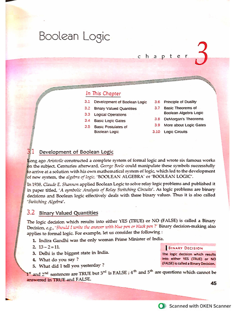 Boolean Logic | PDF