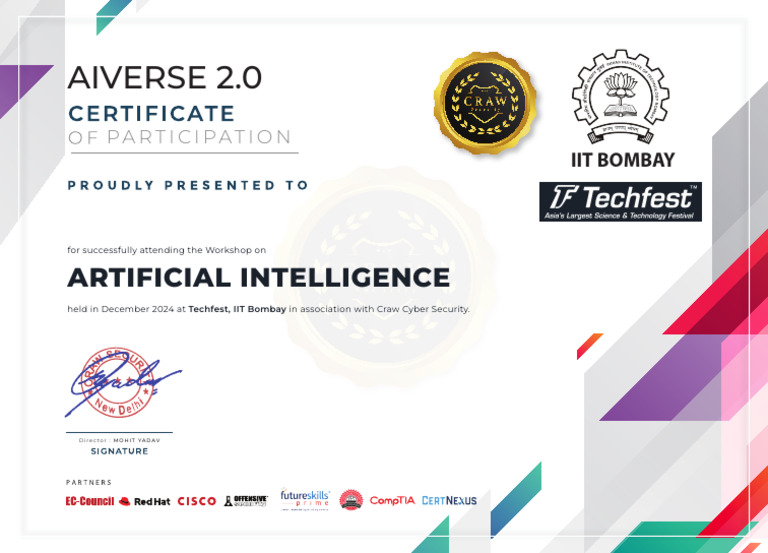 IIT Bombay AI Workshop Certificate 2024 | PDF