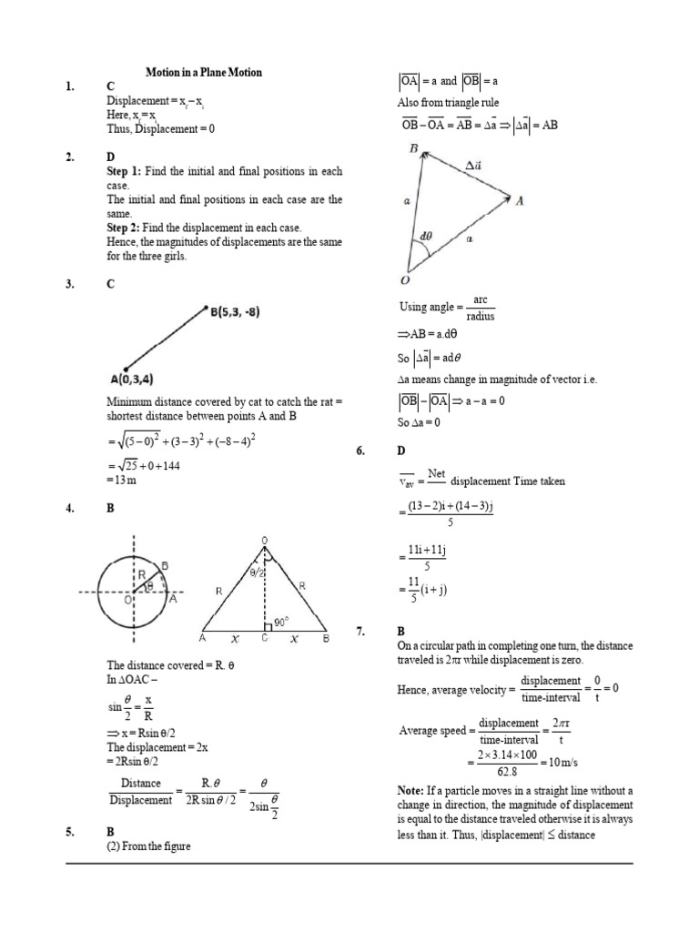 Projectile 1 To 4 Sol | PDF | Acceleration | Velocity
