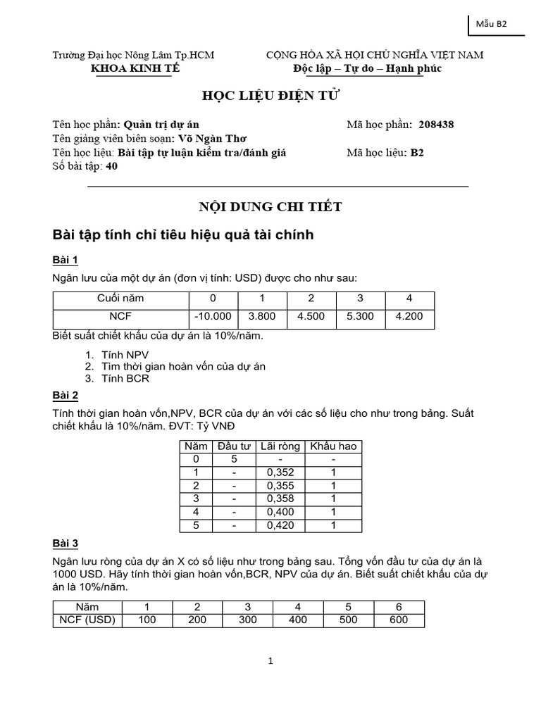 QTDA bài tập | PDF