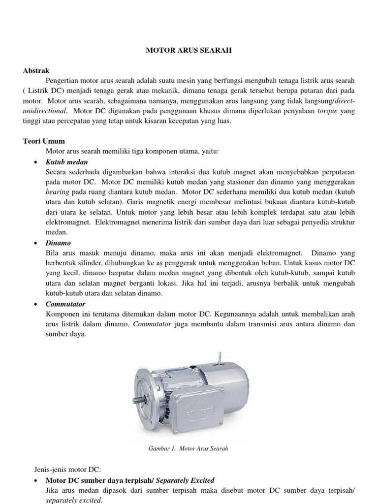 Motor Arus Searah | PDF