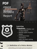 Police Blotter Guidelines and Procedures | PDF | Police | Inspector