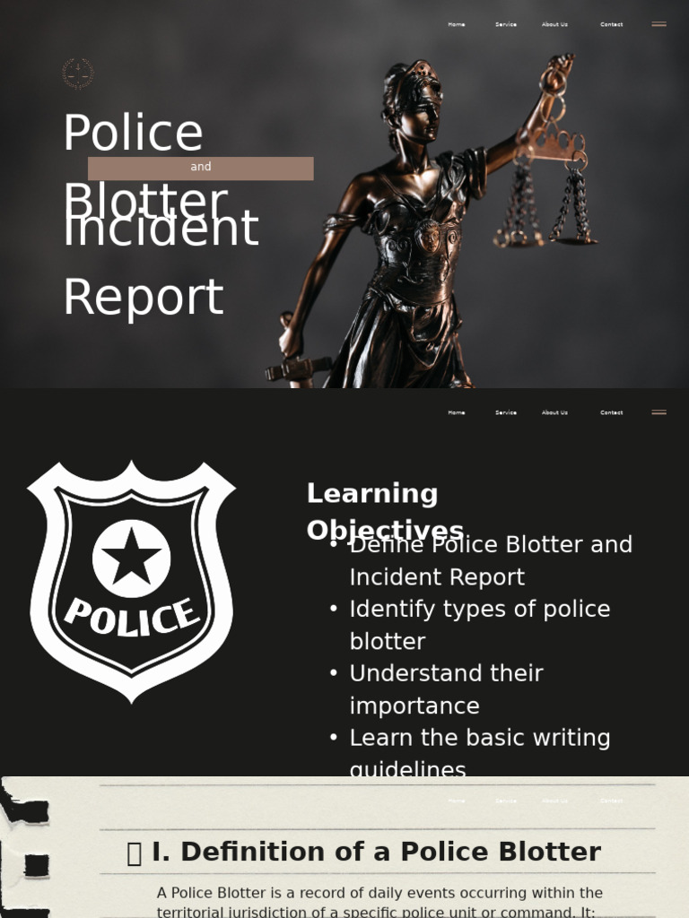 Understanding Police Blotters and Reports | PDF | Police | Crimes