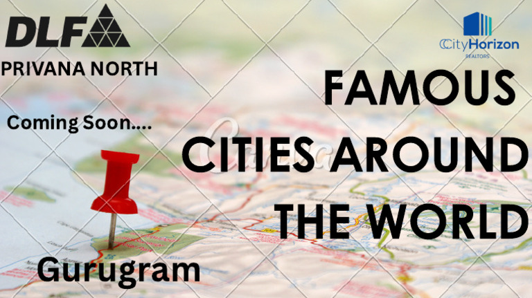 Famous Landmarks Around The World Presentation in Colorful Photographic ...