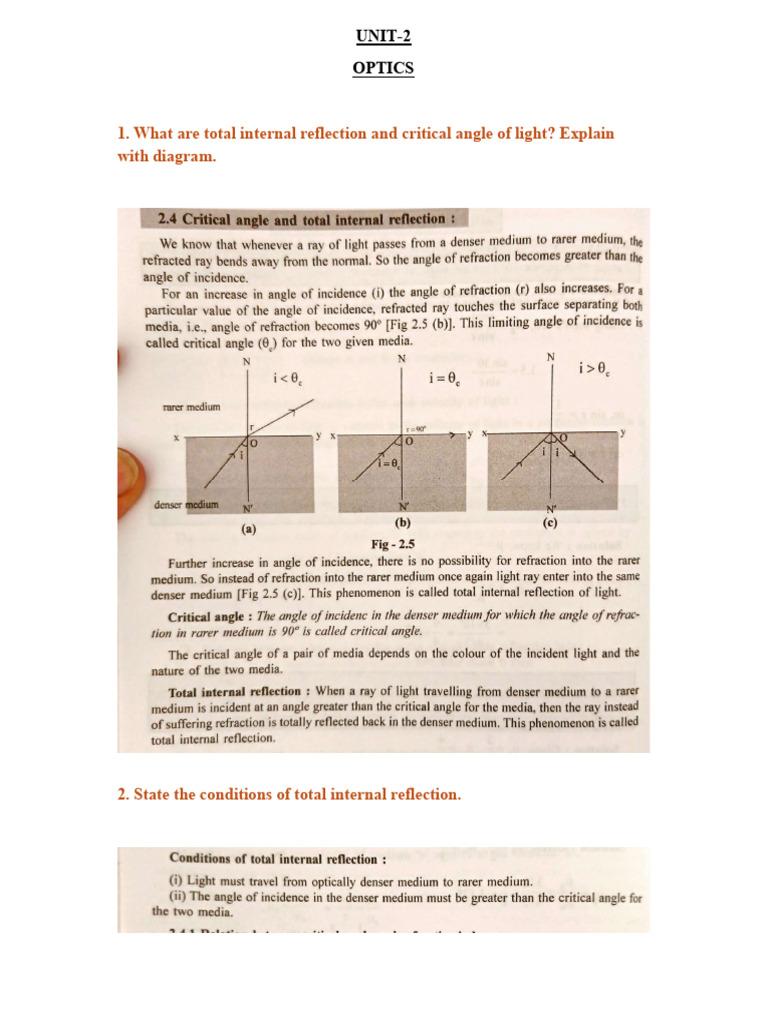 Unit-2 Optics | PDF