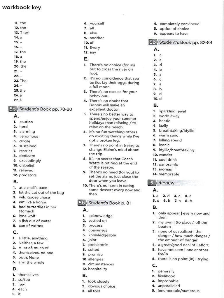Workbook Key Links c1/c2 | PDF