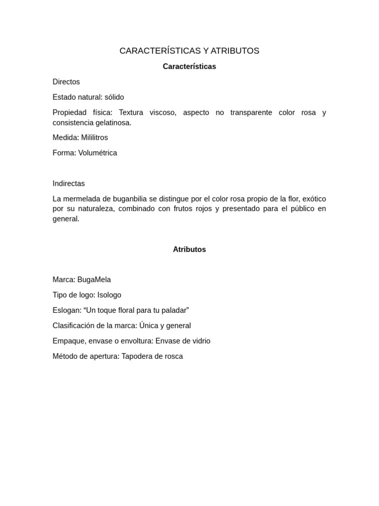 Características Y Atributos Pdf