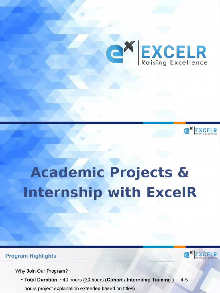 ExcelR Academic Project - Orientation | PDF