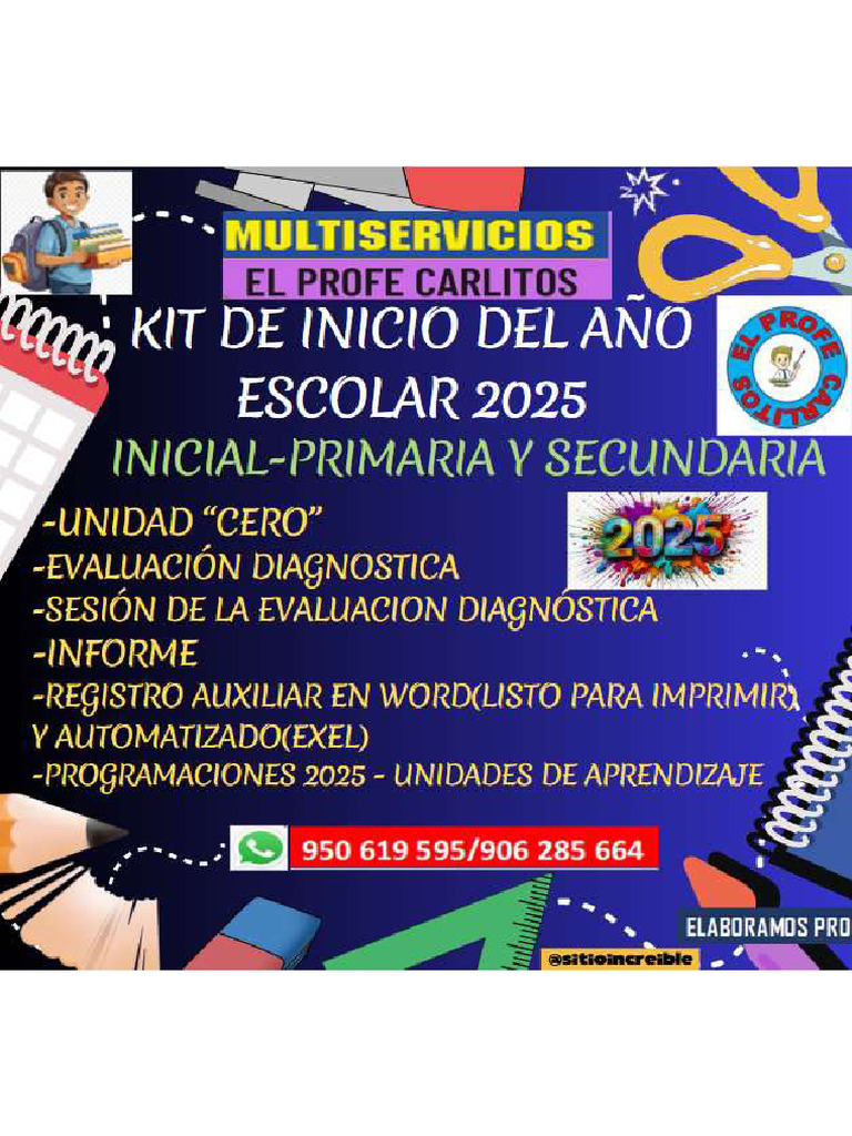 Programacion Anual de Computacion -1ro y 2do -2025 | PDF