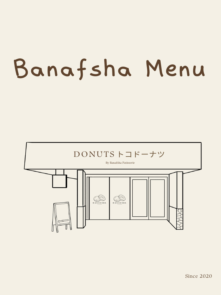 Banafsha Patisserie Menu | PDF | Doughnut | Cheesecake
