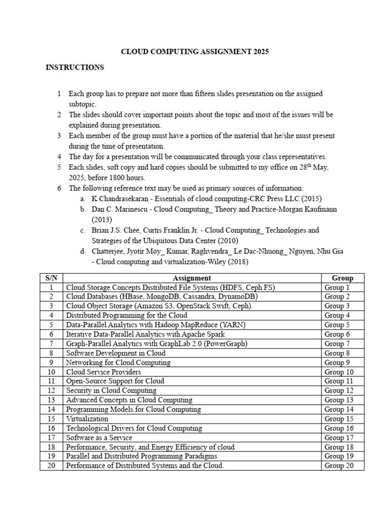 Cloud Computing Assignment 2025 | PDF | Cloud Computing | Virtualization