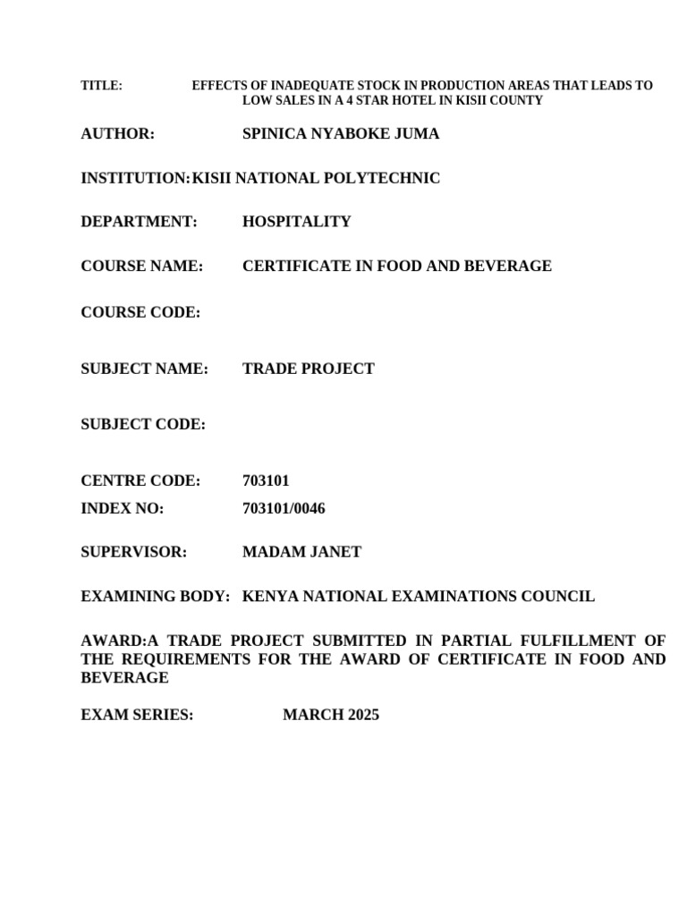 Spinica Project Final 1 | PDF | Inventory | Supply Chain