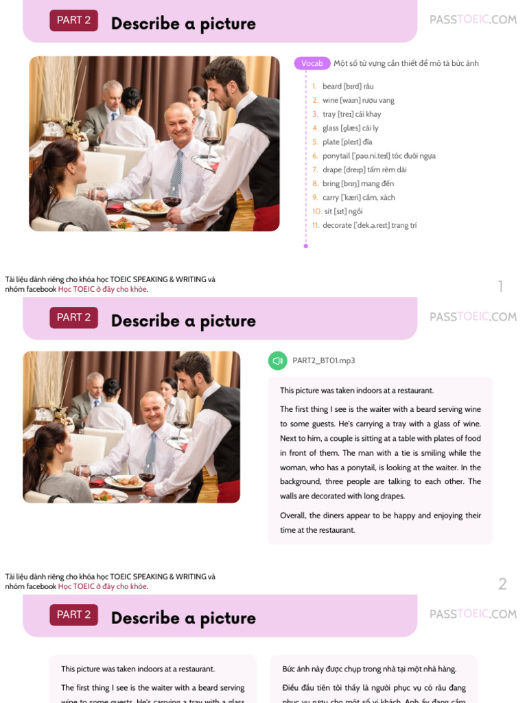 15 Đề Tuyển Chọn Part 2 Speaking | PDF