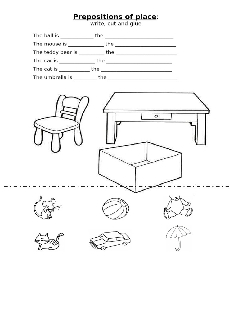 Cut and Paste Prepositions | PDF