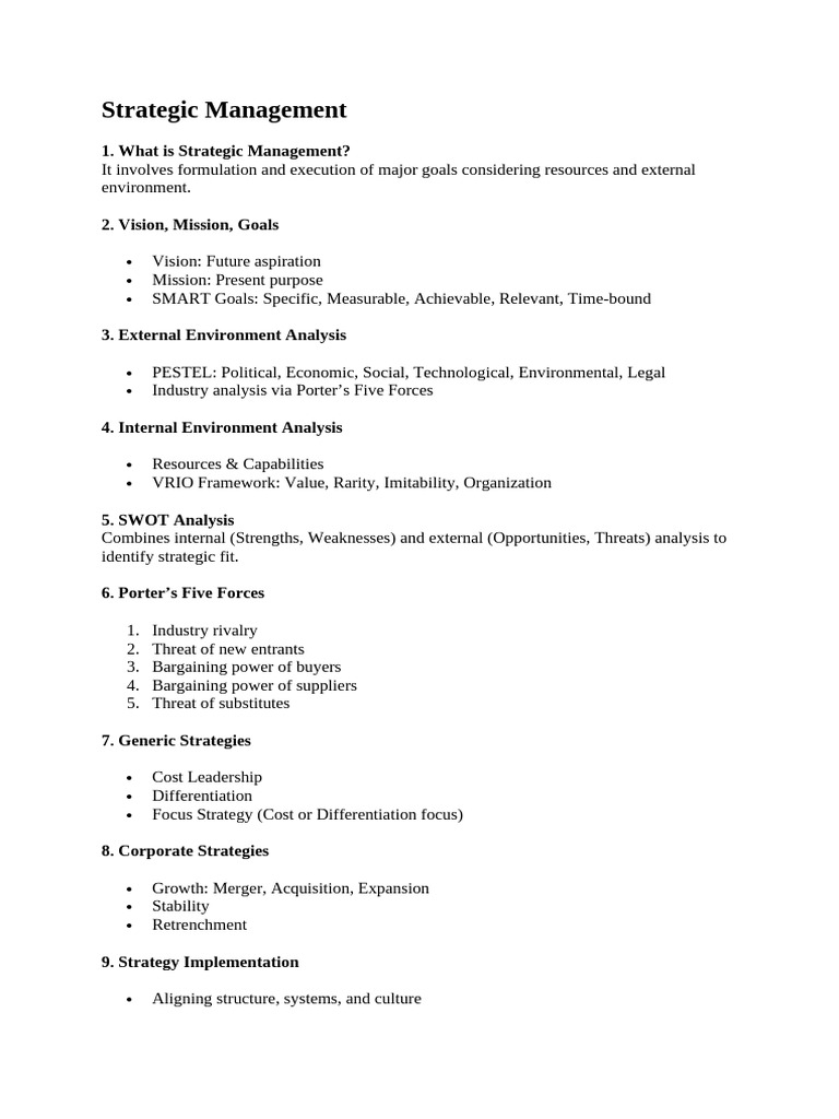 Strategic Management | PDF