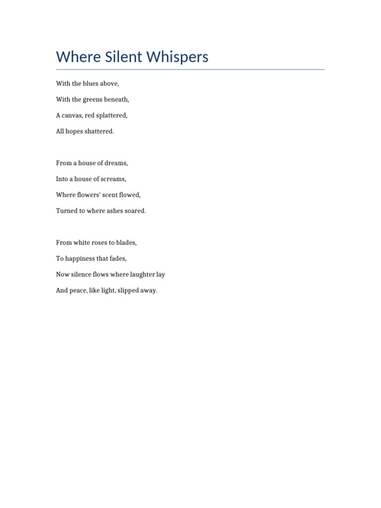 Where Silent Whispers | PDF