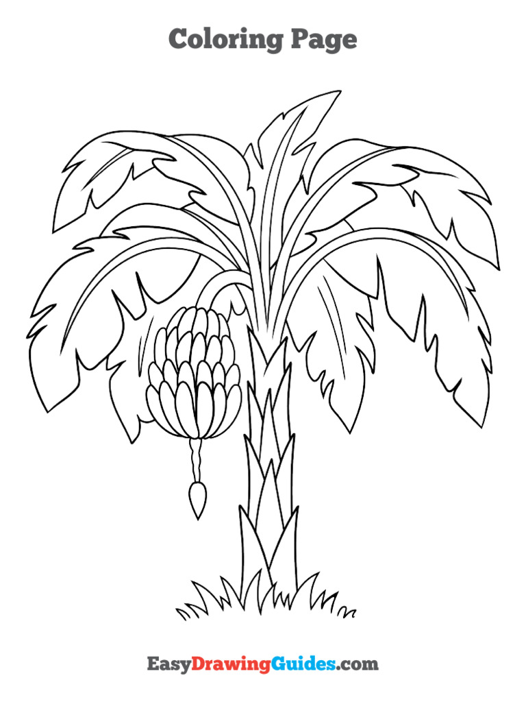 1650-easy-banana-tree-coloring-page | PDF