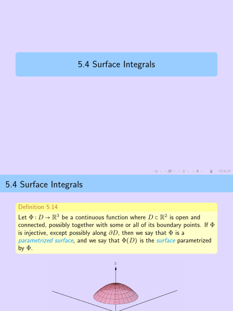 Sub5.4 Surface Integrals | PDF | Sphere | Topology