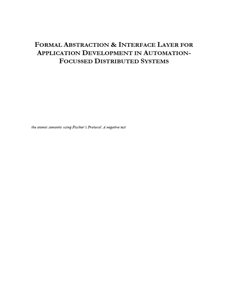 Formal Abstraction & Interface Layer For Application Development in ...