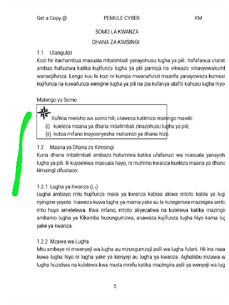 Brian Kimutai Second Language Learning Notes | PDF