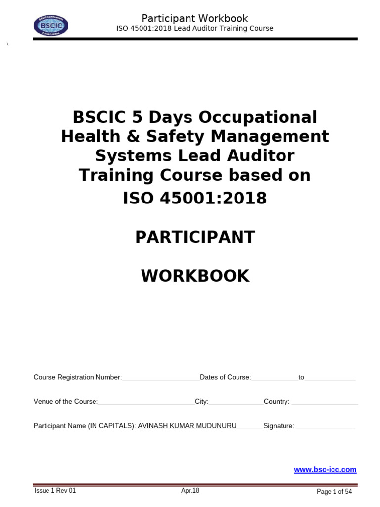 Completed Workbook - Avinash | PDF | Audit | Risk