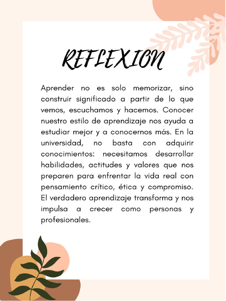 Reflexion Metodos3 | PDF