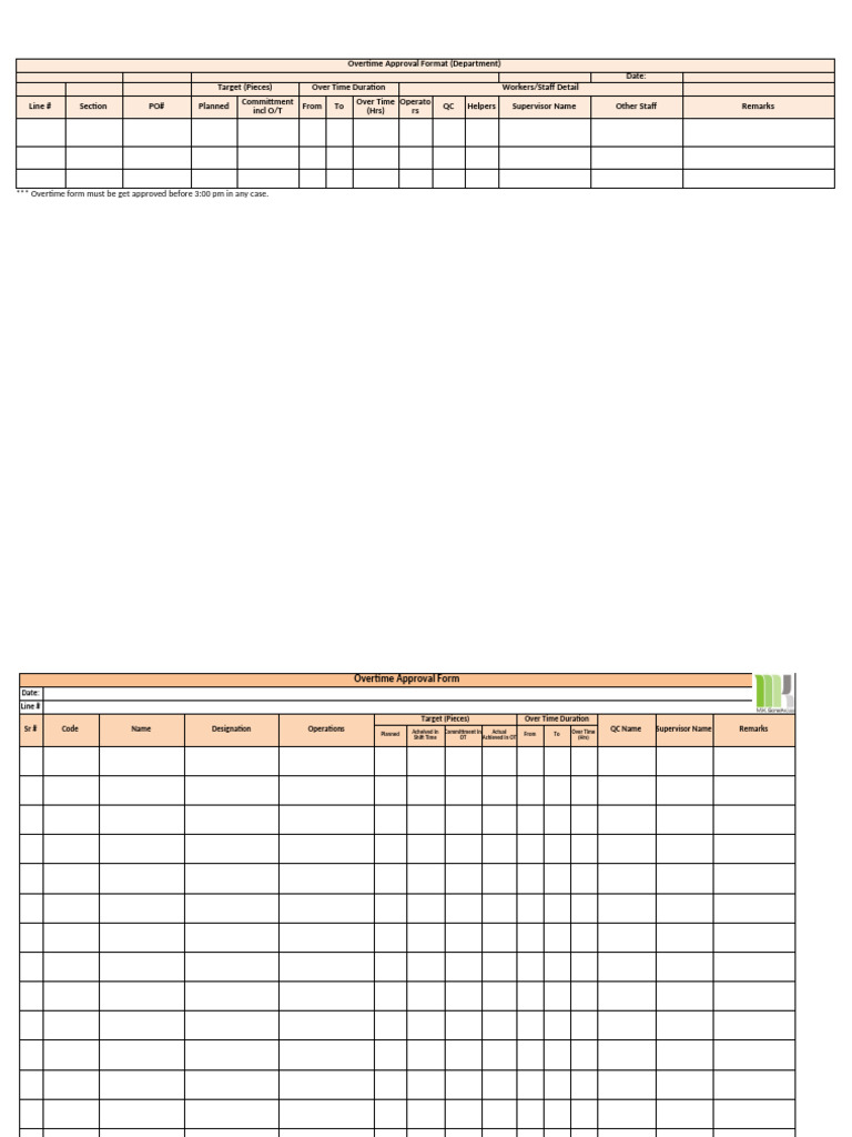 Overtime Format | PDF