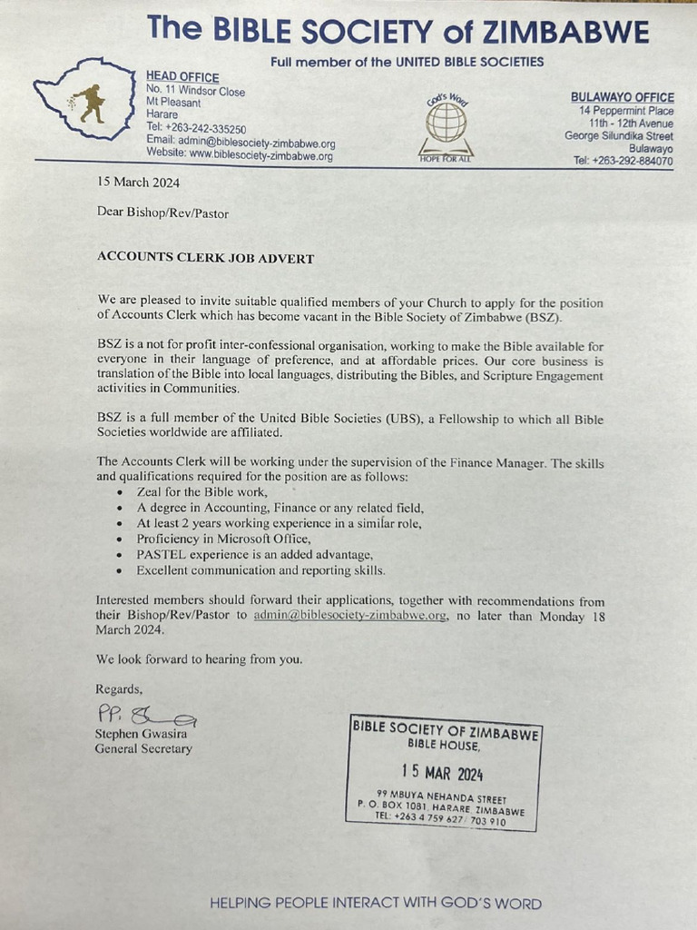 Job Advert - Accounts Clerk | PDF