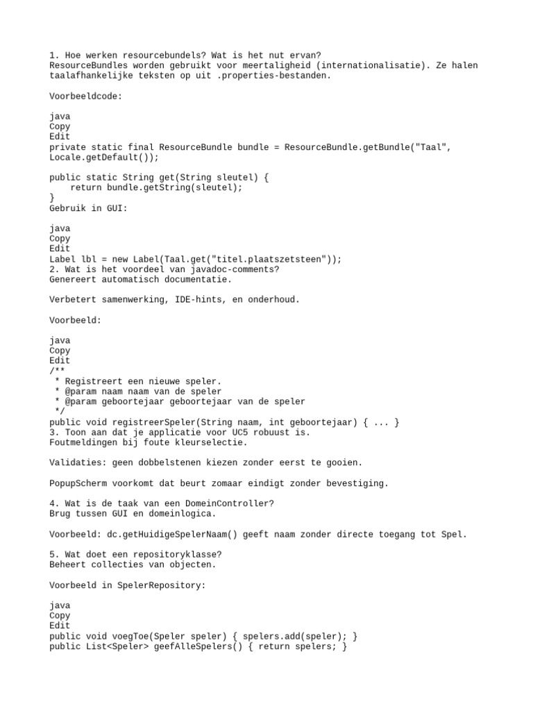 Voorbeeldvragen | PDF