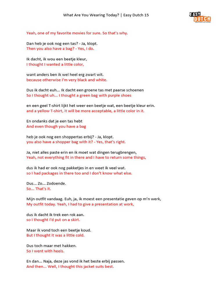 ED15 Transcript NL-En (Dragged) | PDF