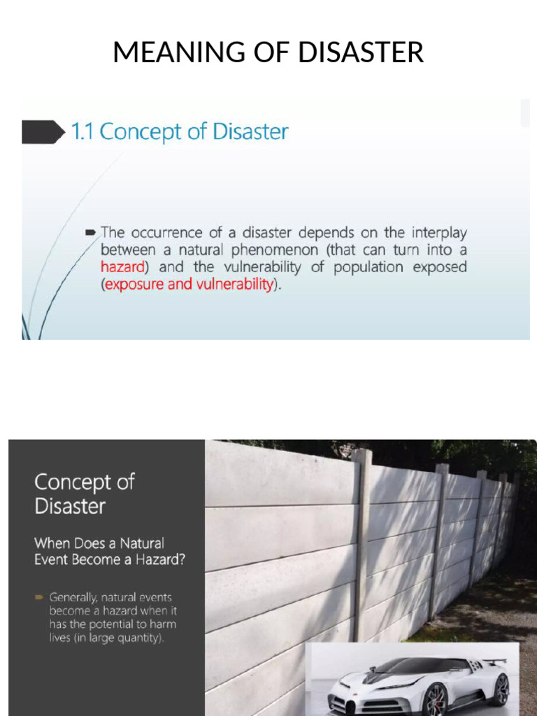 Concept of Disaster | PDF